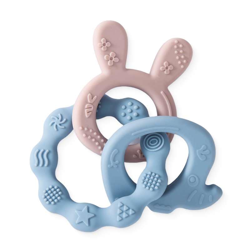 Silicone Teether Toy (rubber teething ring) 👶 Happy Baby Teethers ...