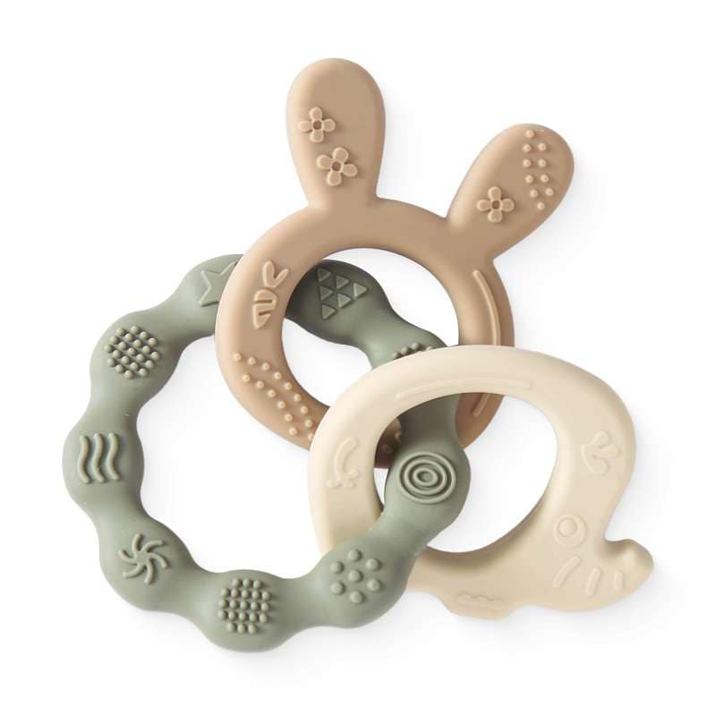 Silicone Teether Toy (rubber teething ring) 👶 Happy Baby Teethers ...